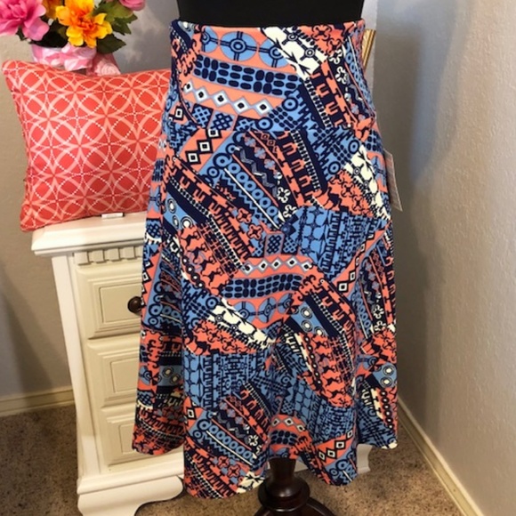 LuLaRoe | Skirts | Lularoe Azure Midi Flare Skirt Xs | Poshmark
